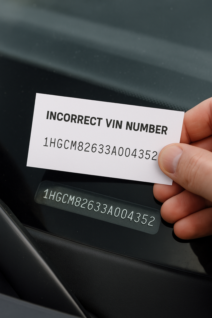 How to Tell if You Have an Incorrect VIN Number | ClearVin