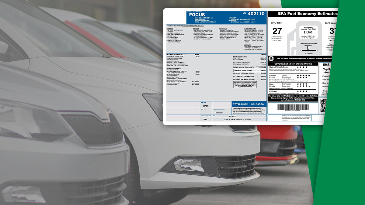 What is a Window Sticker? - ClearVin Blog